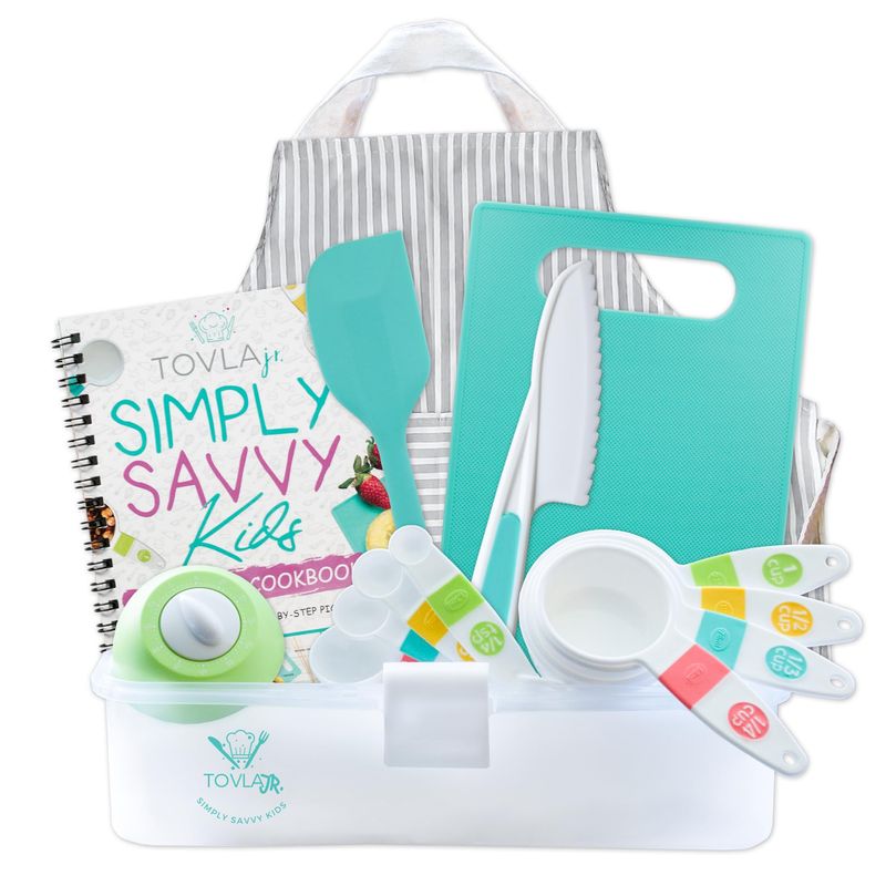 Tovla Jr. Kids Cooking Set - Montessori Kitchen Kit: Knife, Timer ...