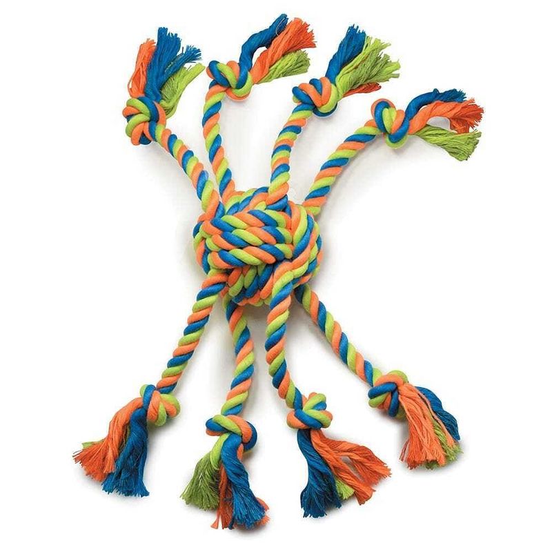 Grriggles Mighty Bright Tug Rugged Rope Dog Chew Toy, Rope Man-12"L ...