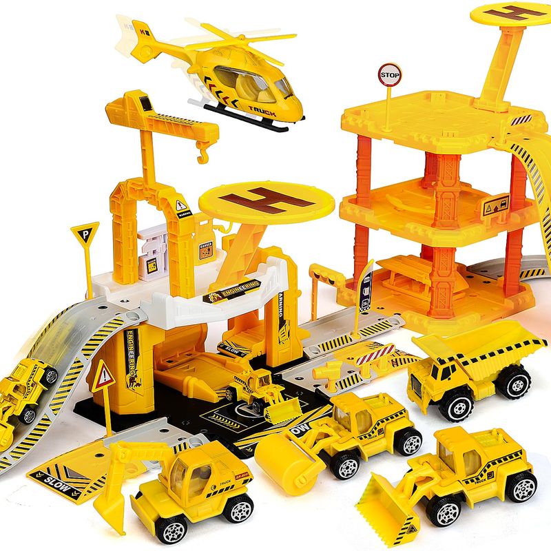 TOY Life Construction Toys Set - Toy Construction Vehicles with Toy ...