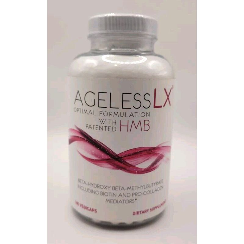 AgelessLX Optimal Formulation HMB Biotin & Pro-Collagen Supplement 180 ...