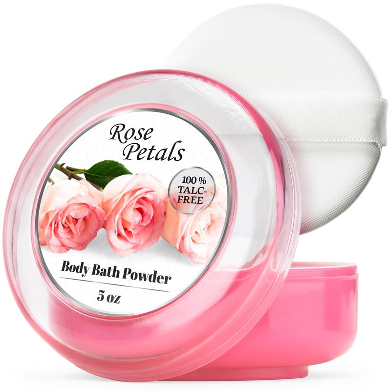 R-NEU Body Powder for Women with Powder Puff, 100% Talc-Free, Elegant ...
