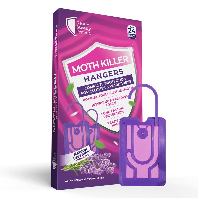 9-Pack Moth Repellent Hangers for Wardrobes: Lavender-Scented Clothes ...