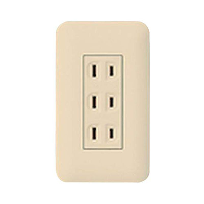 Panasonic WTF13034FK Embedded Triple Outlet with Insulated Frame, Beige ...
