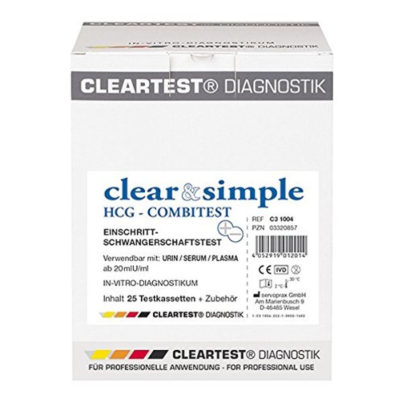 Clear & Simple 09746043 HCG Combo Pregnancy Test (5 Pack) - Online ...