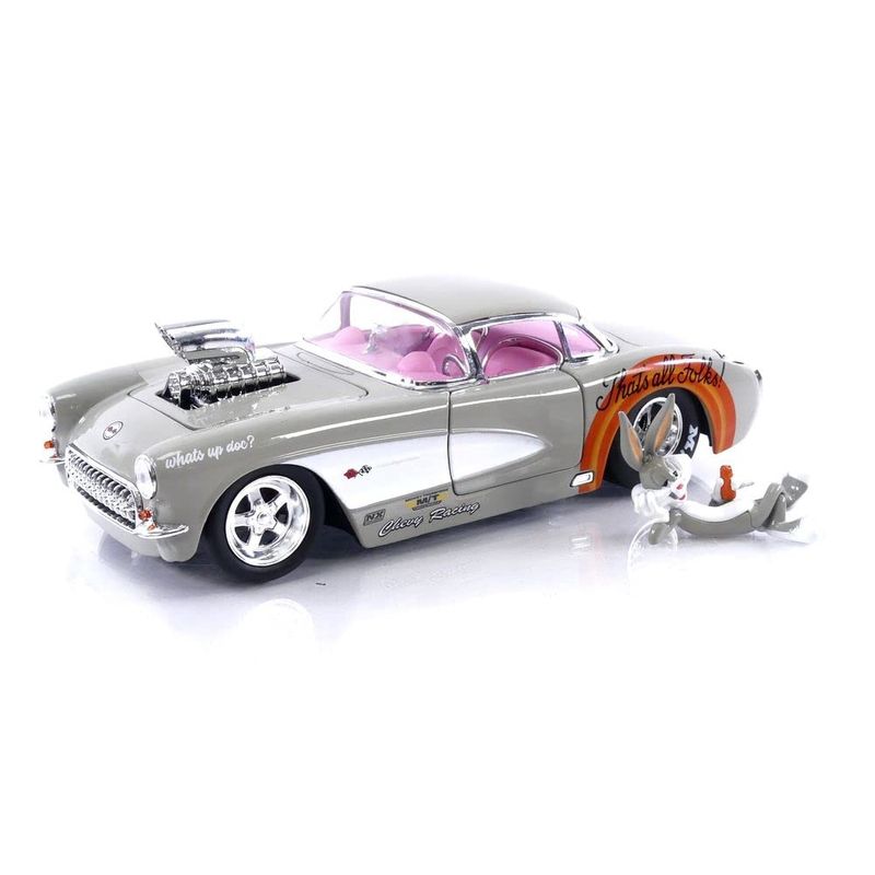 Looney Tunes 1:24 1957 Chevrolet Corvette Die-cast Car & 2.75" Bugs ...