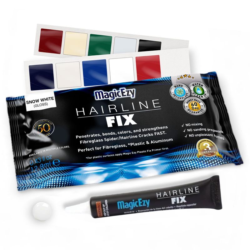 MagicEzy Hairline Fix - (Snow White)| Gelcoat Repair Kit | Fix Cracks ...