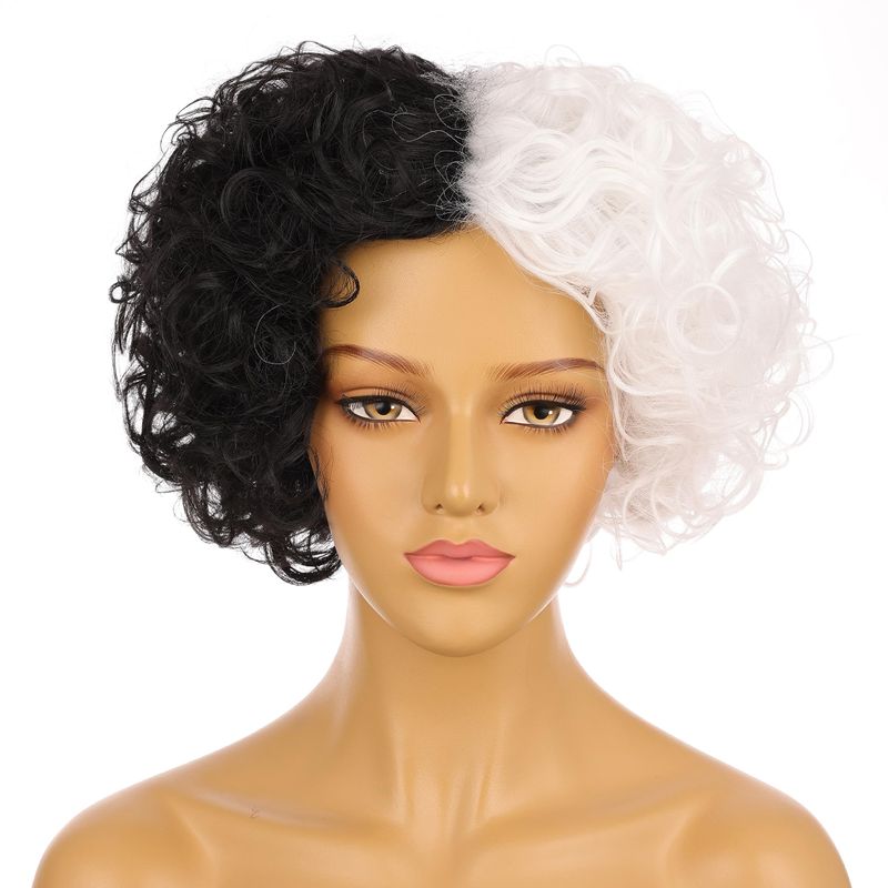 Onedor Women's Iconic Dual-Tone Short Curly Wig – Striking Black ...