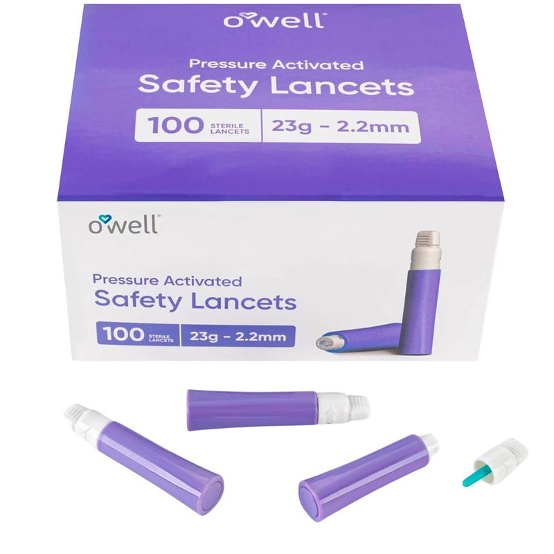 OWELL Pressure Activated Safety Lancets for Diabetes Testing ...