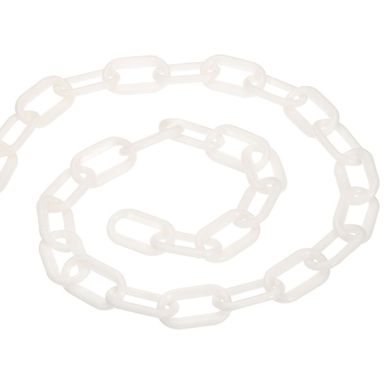 PATIKIL 33ft Plastic Barrier Chain, Safety Barrier Chain Plastic Chain ...