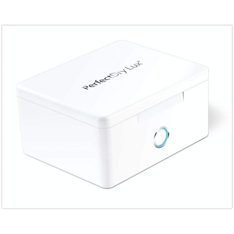 PERFECTDRY LUX DEHUMIDIFIER, UV-C disinfection and drying for hearing device systems. White ...