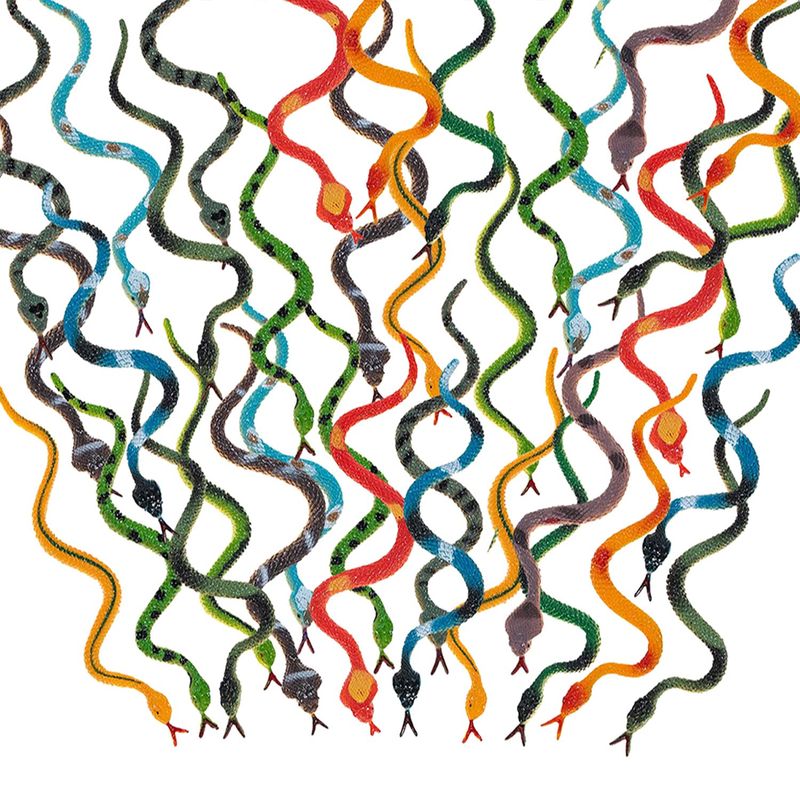 Whaline 36 Pieces Plastic Snakes, 4.5 Inch Realistic Snakes Multicolor ...
