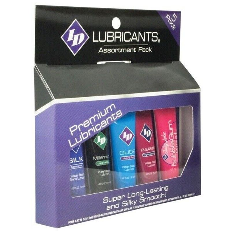 ID Sensual Lubricants 5 Pack Assorted Sampler Personal Lube Lubricant ...
