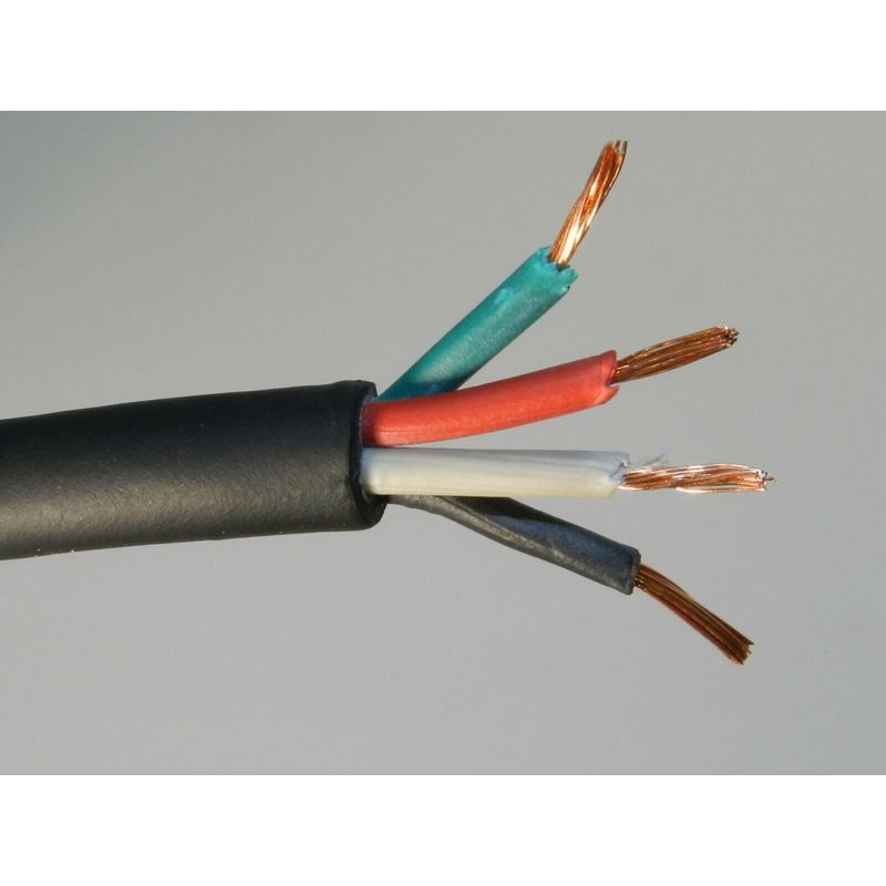 5 ft 16/4 SJOOW SJO SJ Black Rubber Cord Outdoor Flexible Extension ...