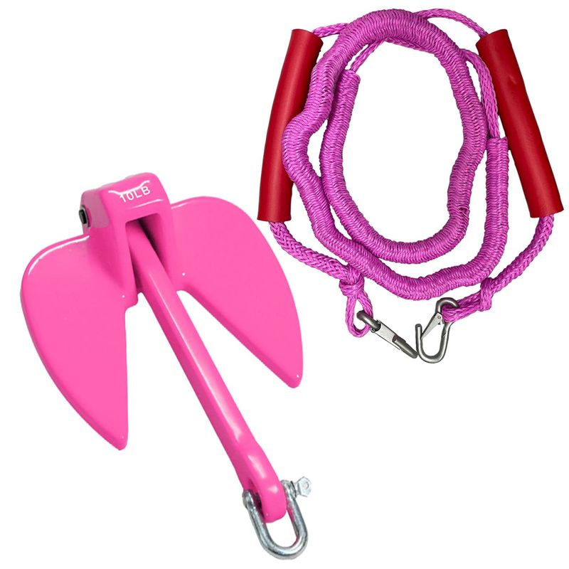 PVC Anchor with Shackle, Pink + Anchor Rope, Pink Set, New ...
