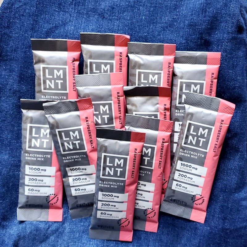 LMNT 10-pack Electrolyte RASPBERRY SALT Keto drink Potassium Magnesium ...
