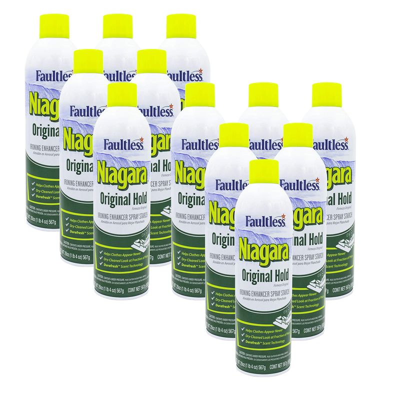 Liquid Starch Iron Spray (20 oz, 12-Pack) - Niagara Starch Spray Iron ...