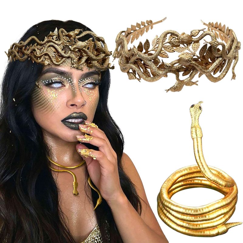 JeVenis 2PCS Medusa Headdress Medusa Headband Medusa Crown Of Snakes ...