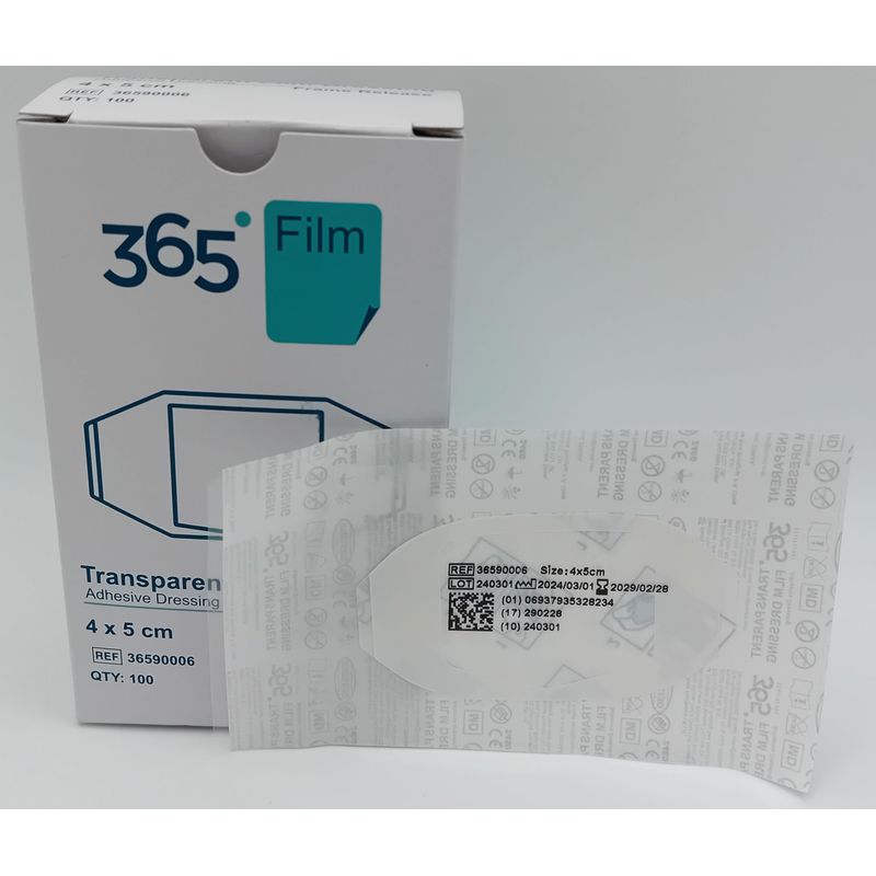 365 Film Dressing 4cm x 5cm - Box of 100 | Transparent and Waterproof ...