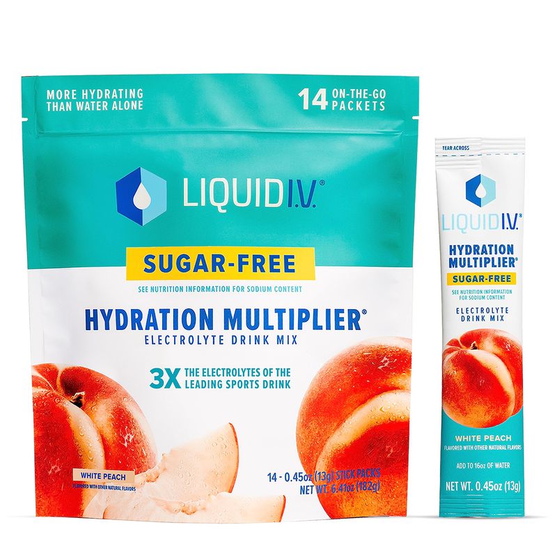 Liquid I.V. Sugar-Free Hydration Multiplier - White Peach – Hydration ...