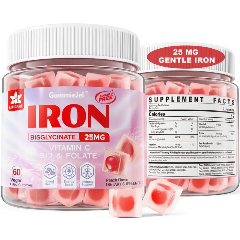 Iron Supplement for Women Anemia, Non-Constipating Sugar Free Iron ...