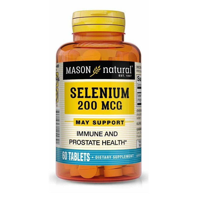 Mason Natural Selenium 200 mcg - Essential Trace Mineral 60 Tablets ...