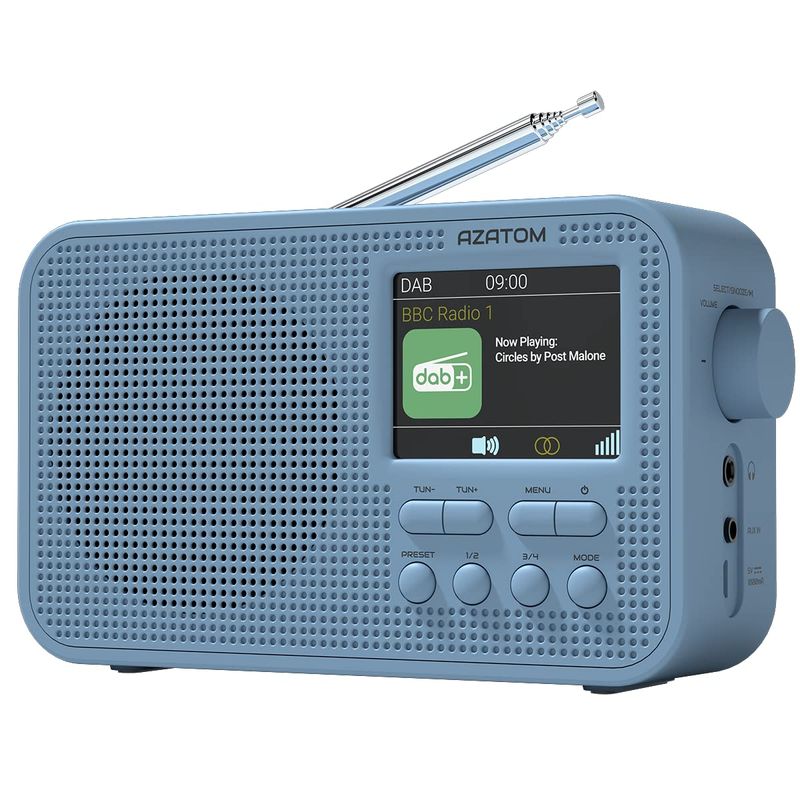 DAB DAB+ FM Portable Radio, Bluetooth, Alarm, Battery, Alarms, AUX ...