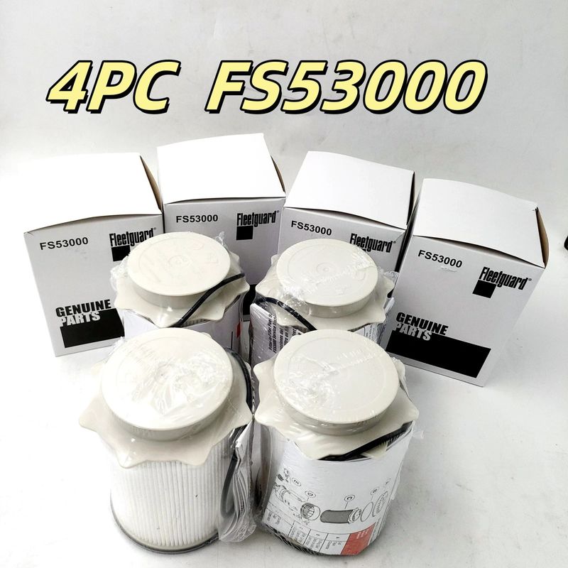 4packs FLEETGUARD FS53000 FUEL/WATER SEPERATOR FILTER CUMMINS 6.7L NEW ...
