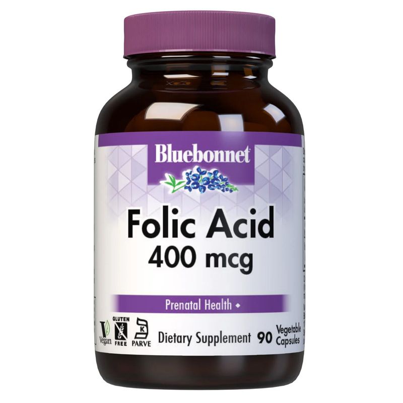Bluebonnet Folic Acid 400 Mcg 90 Veg Capsules - Online Marketplace ...