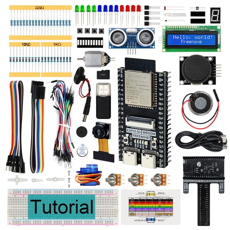 FREENOVE Super Starter Kit for ESP32-S3-WROOM CAM (Included), Dual-core ...