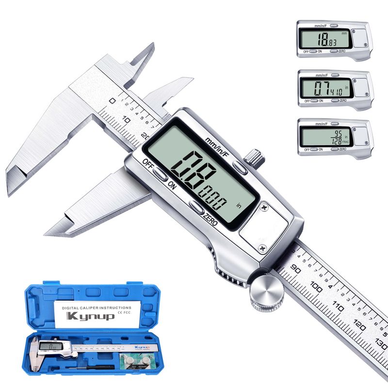 Kynup Digital Caliper, Caliper Measuring Tool, Micrometer Dial Vernier ...