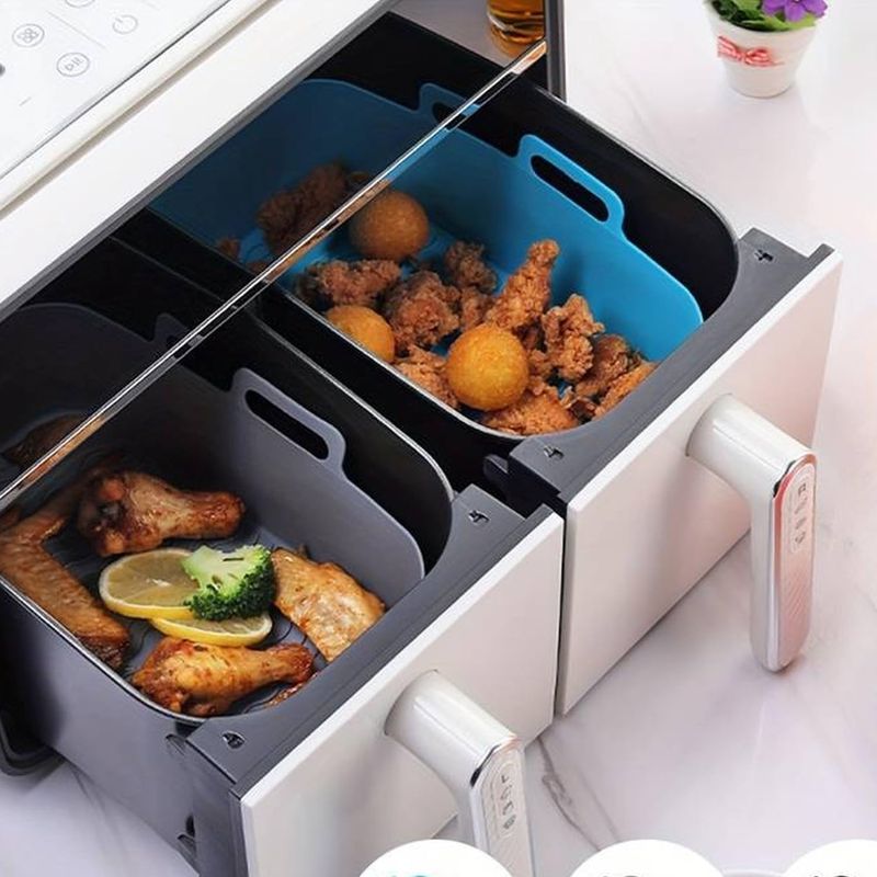 Cooke & Miller Silicone Air Fryer Liner. Reusable Air Fryer Silicone ...