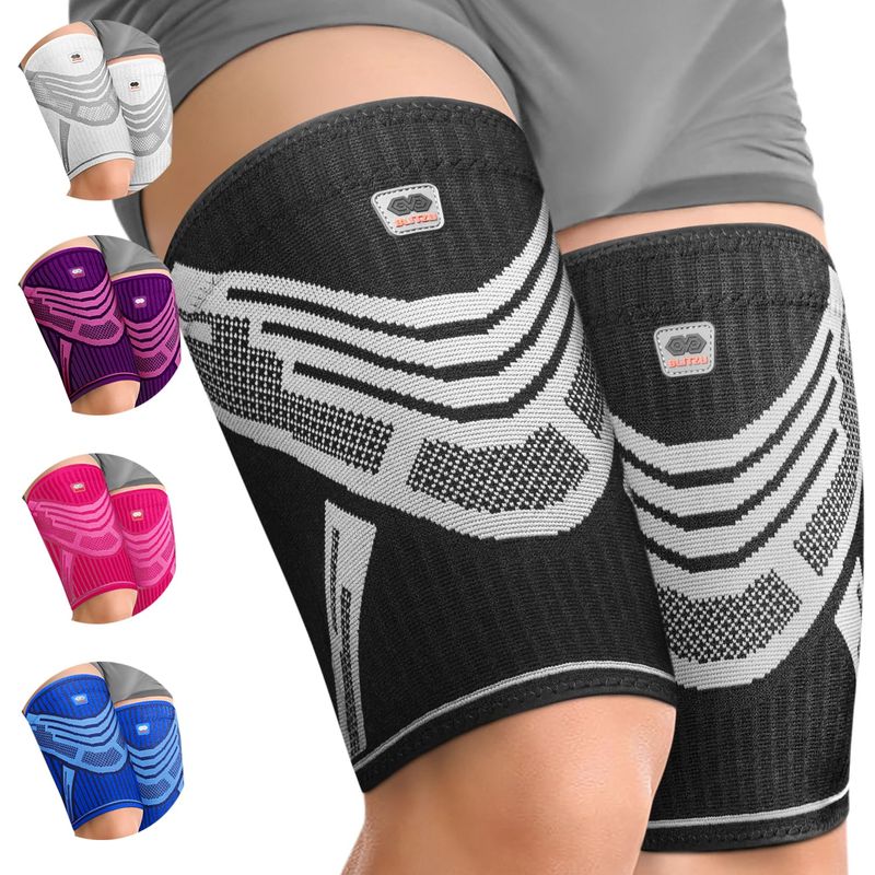 Hamstring Compression Sleeve (Pair) Thigh Compression Sleeves for Men ...