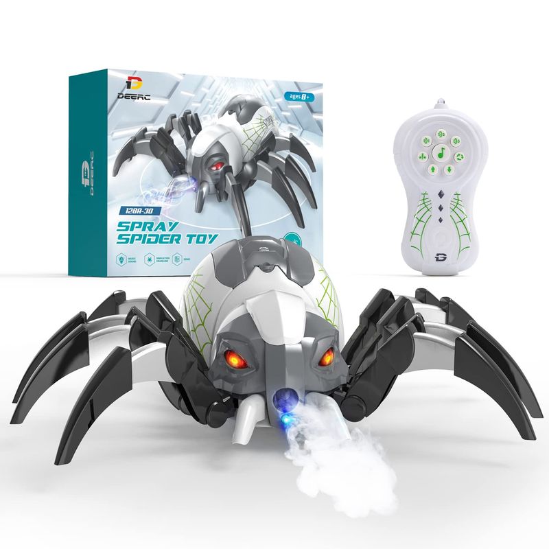 DEERC Remote Control Spider, Realistic Robot Spider with Spray and ...