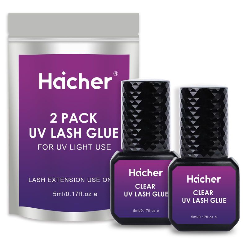 HAICHER UV Lash Glue for Eyelash Extensions, Curing 1-2 Sec Drying Time ...