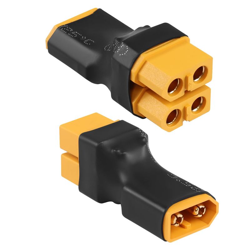 QIANRENON 1 in 2 XT60 Parallel Adapter ESC Splitter XT60 Male to 2 Female Y shape Connector XT60 ...