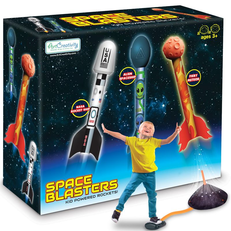 ArtCreativity Space Rocket Launcher for Kids - Rocket Launcher Toy ...