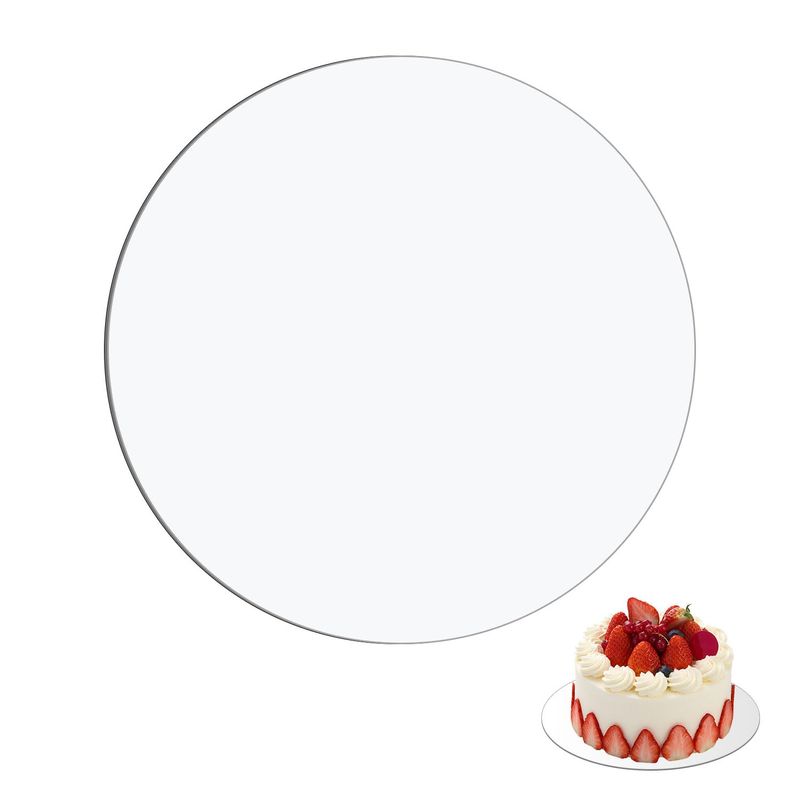 DRERIO 2 Pcs Acrylic Cake Discs Round Cake Boards 26cm Acrylic Cake ...