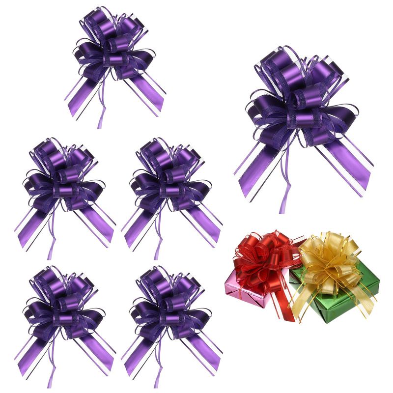 PATIKIL 6 Pcs Large Pull Bow Gift Wrapping, 9 Inch Ribbon Organza ...