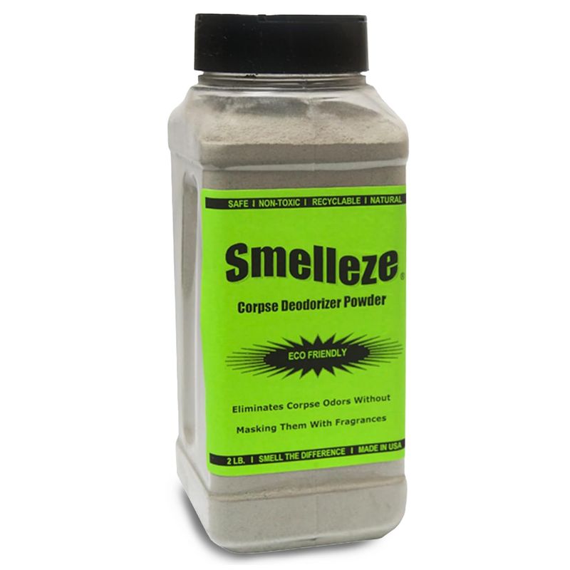 SMELLEZE Natural Corpse Odor Absorbent & Deodorizer Powder - Deodorizes ...