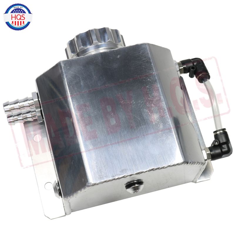 Universal Polished 1 Liter Coolant Radiator Overflow Recovery Water ...