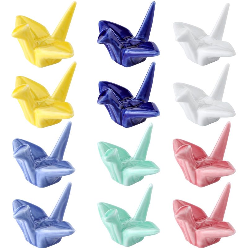 12 Pack Ceramic Chopstick Rest Porcelain Chopstick Holder for Spoon ...