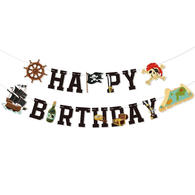 Talorine Pirate Birthday Party Decoration for Boys, Pirate Happy ...