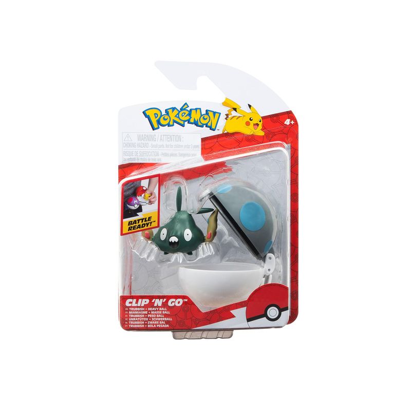 Pokémon PKW3140 - Clip 'n'Go Poké Balls - Unratütox & Heavy Ball ...