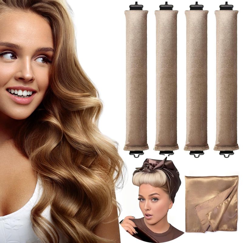 Heatless Hair Curler，Heatless Curls Overnight Blowout Headband Rods，No ...