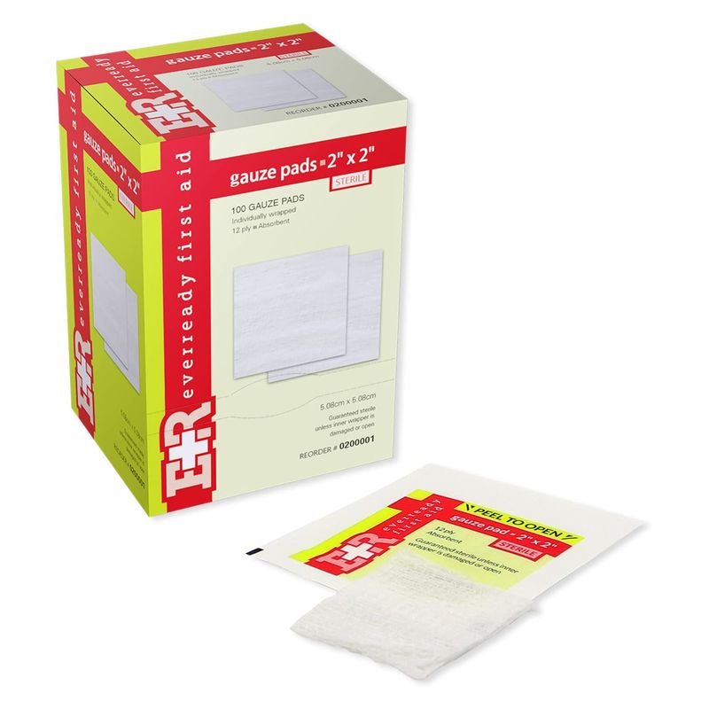 Ever Ready First Aid Sterile Gauze Pads, 2x2, 100/box - Online ...