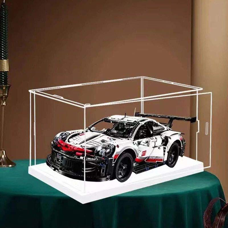 MECC Openable Clear Acrylic Display Case-Assemble Countertop Box with ...