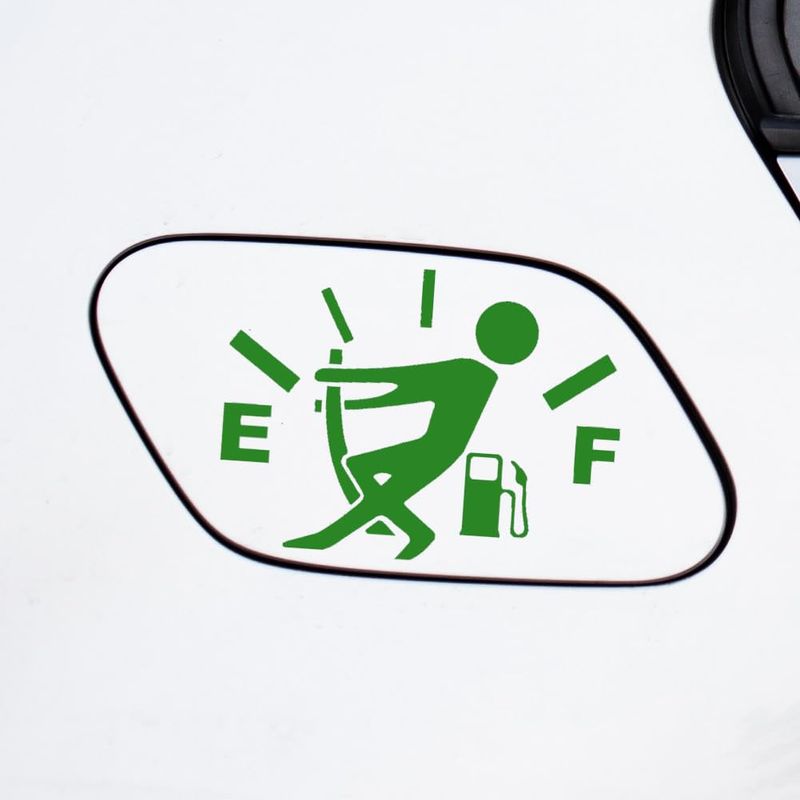 Hatcherabilia Male Empty Fuel Cap Sticker - Funny Car Stickers - Car ...