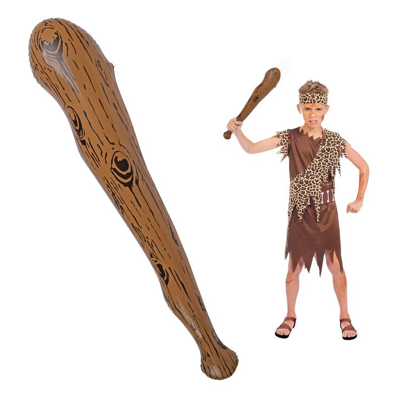 AYBUY Inflatable Caveman Club Stick, 60cm Light Brown Cheering Prop for ...