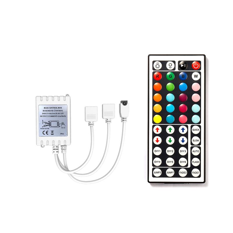 DAYBETTER Led Lights 2 Ports 44 Key Remote Control, Dimmer for Strip, 4 ...