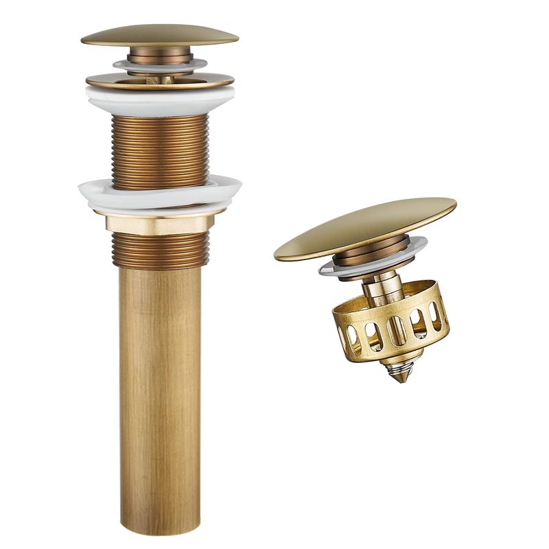 WOMAO Retro Sink Drain Fitting, Antique Brass Pop-Up Drain Valve with ...